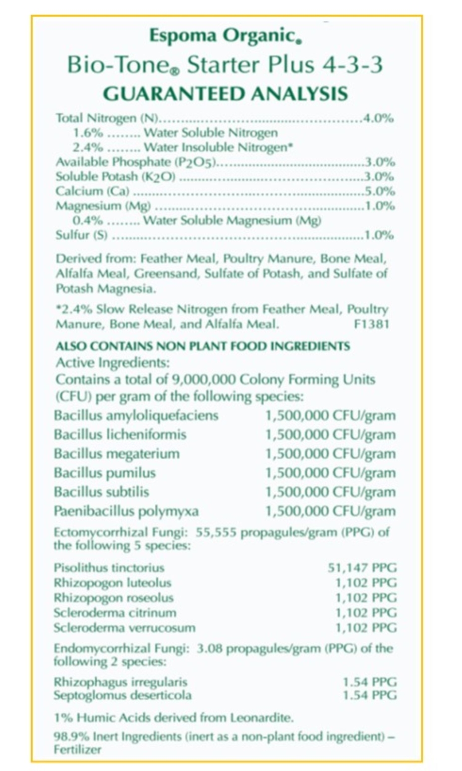 Espoma Organic Biotone Starter Plus Fertilizer | Espoma Organic